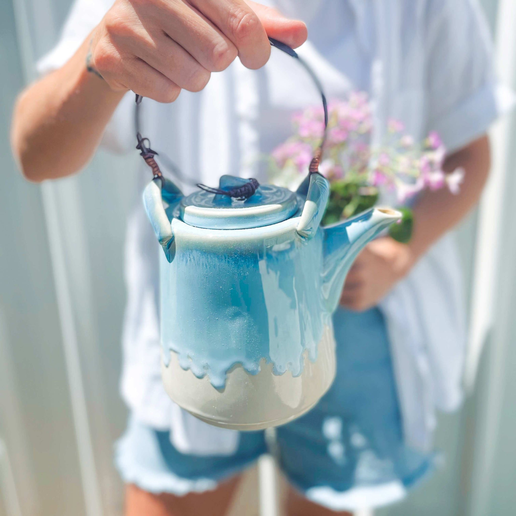 Mad Hatter Ceramic Teapot | Multiple Glazes | Pottery For The Planet