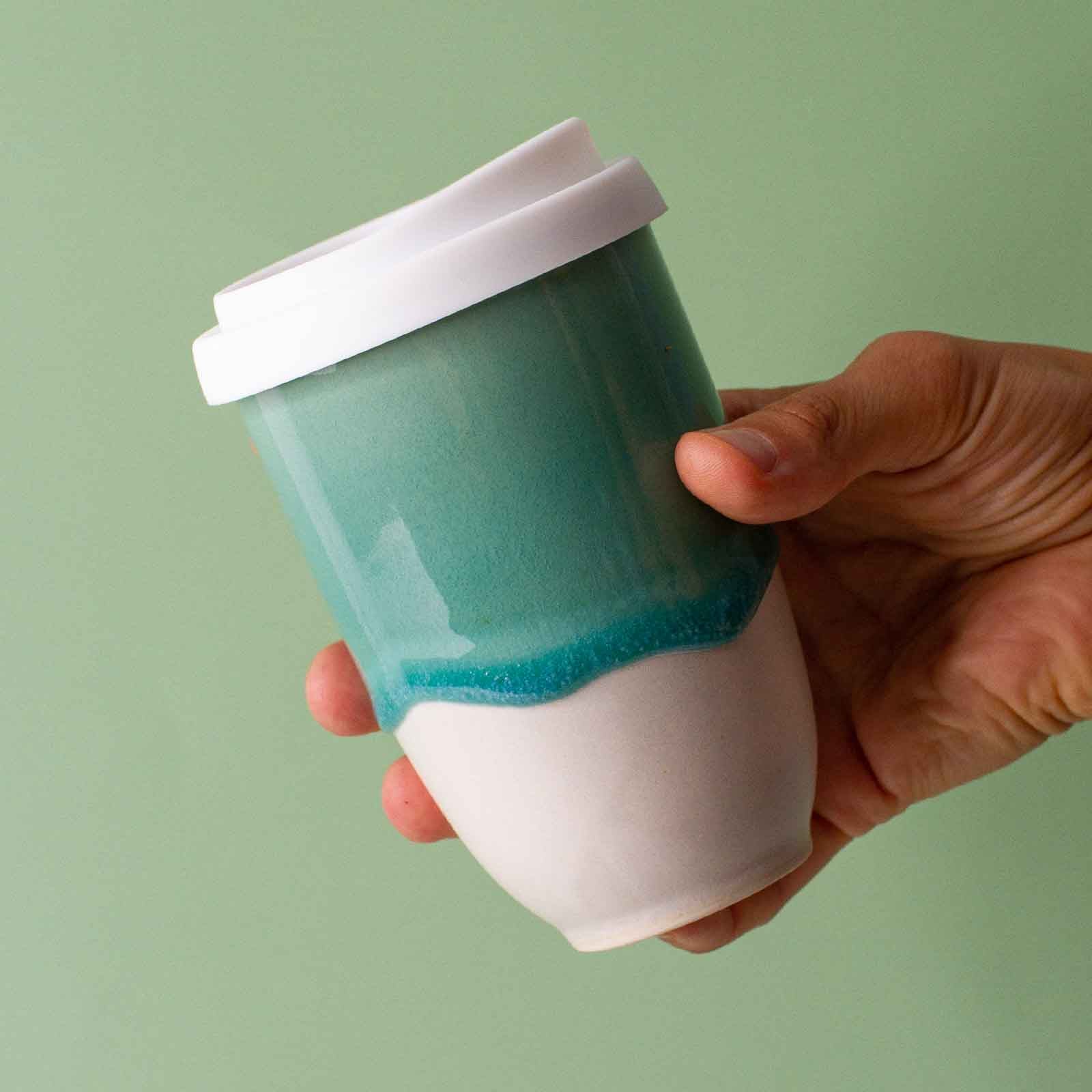 Aqua Ceramic Cup (Glacier) | Pottery For The Planet