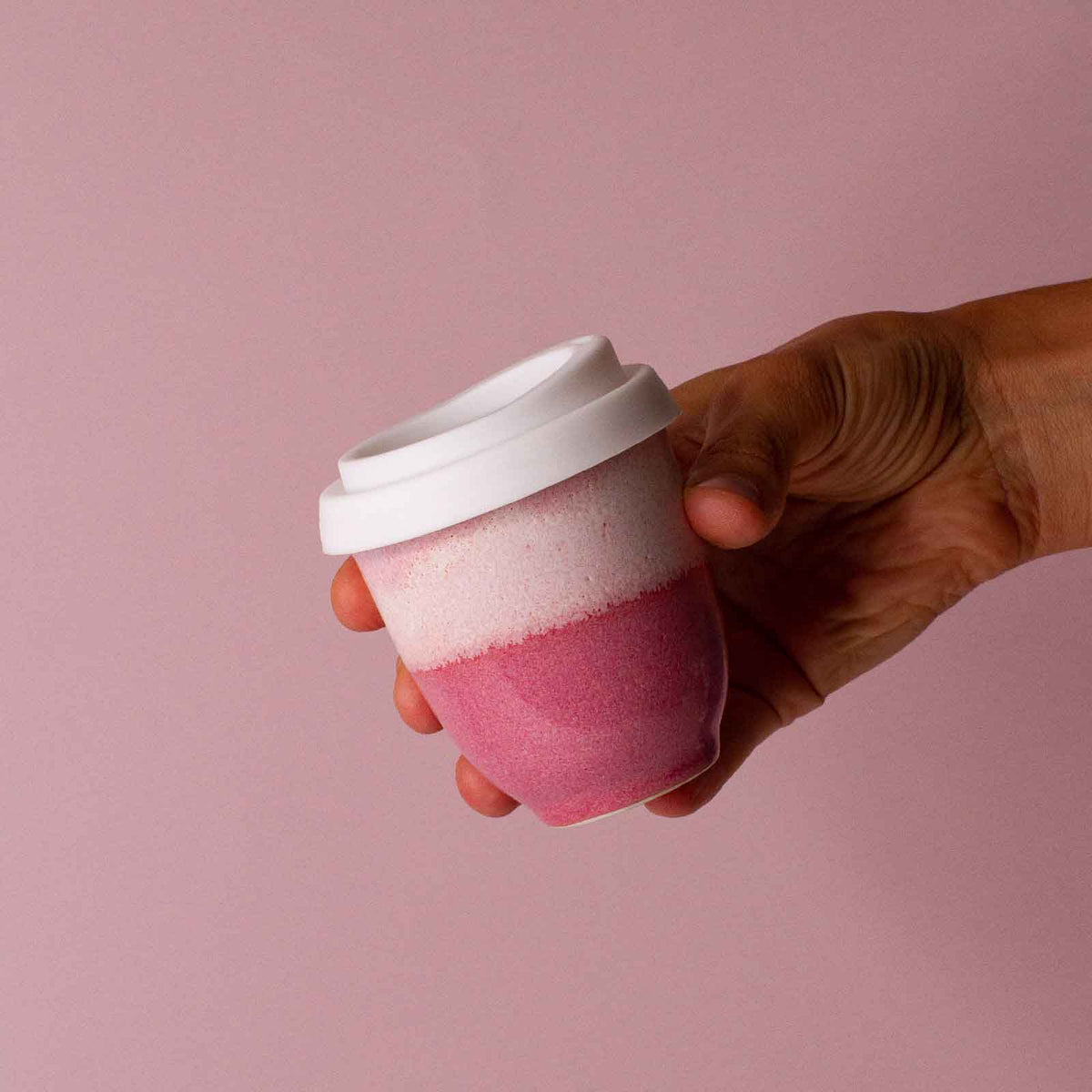 Ceramic Cup With Silicone Lid | Many Glazes | Pottery For The Planet