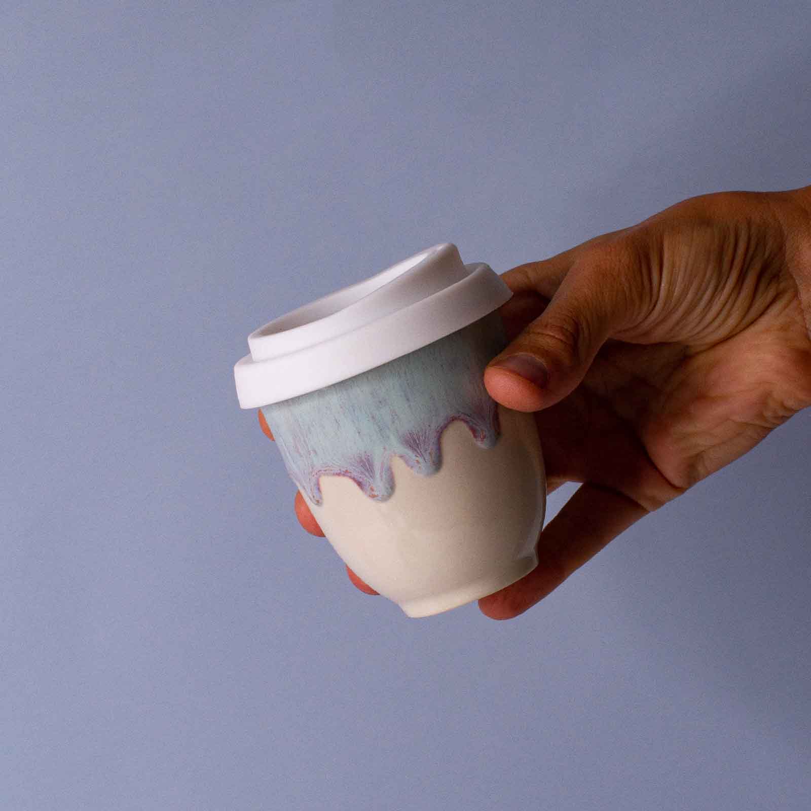 Purple & Blue Ceramic Cup (Angelic) | Pottery For The Planet