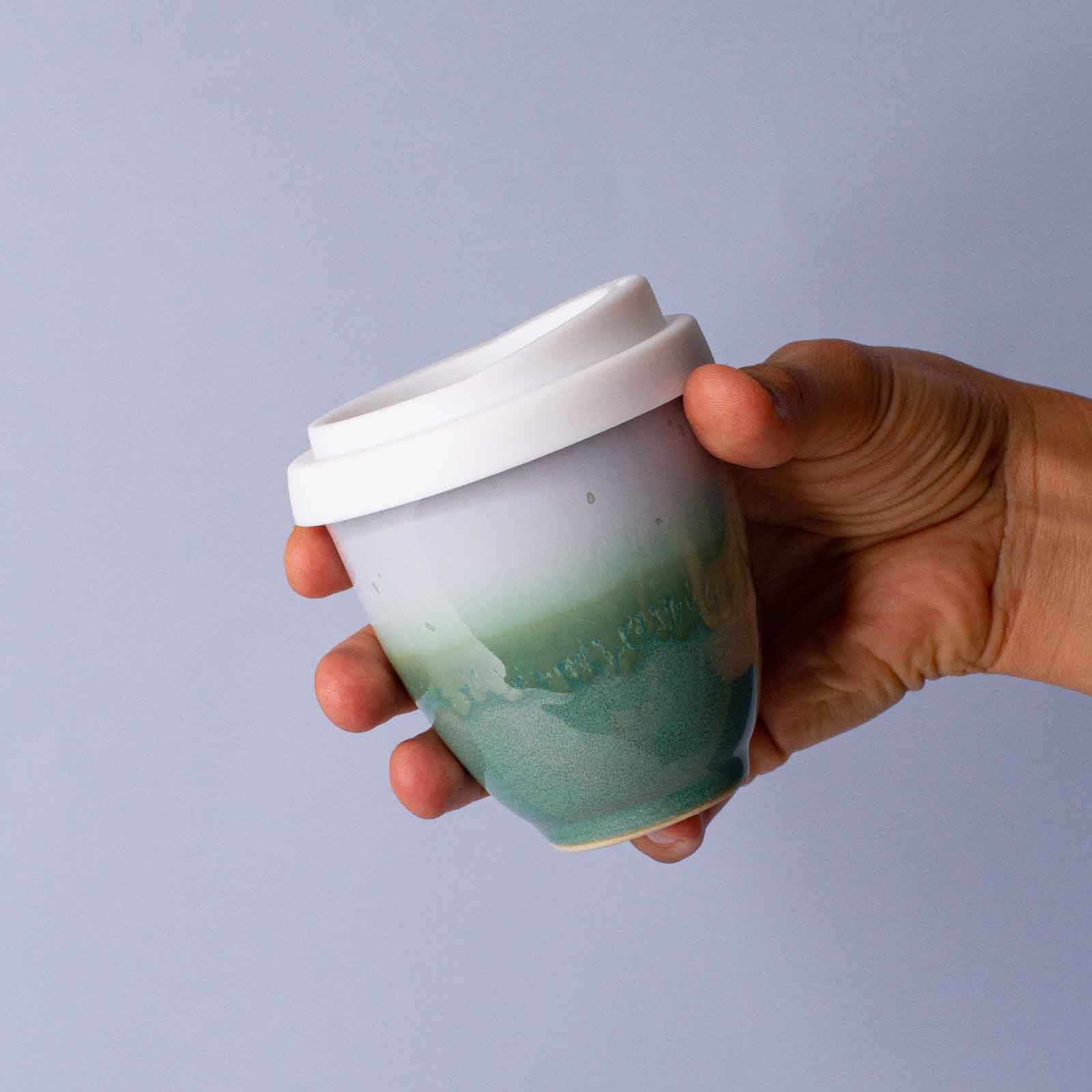 Ocean Jasper Ceramic Travel Cup | Pottery For The Planet